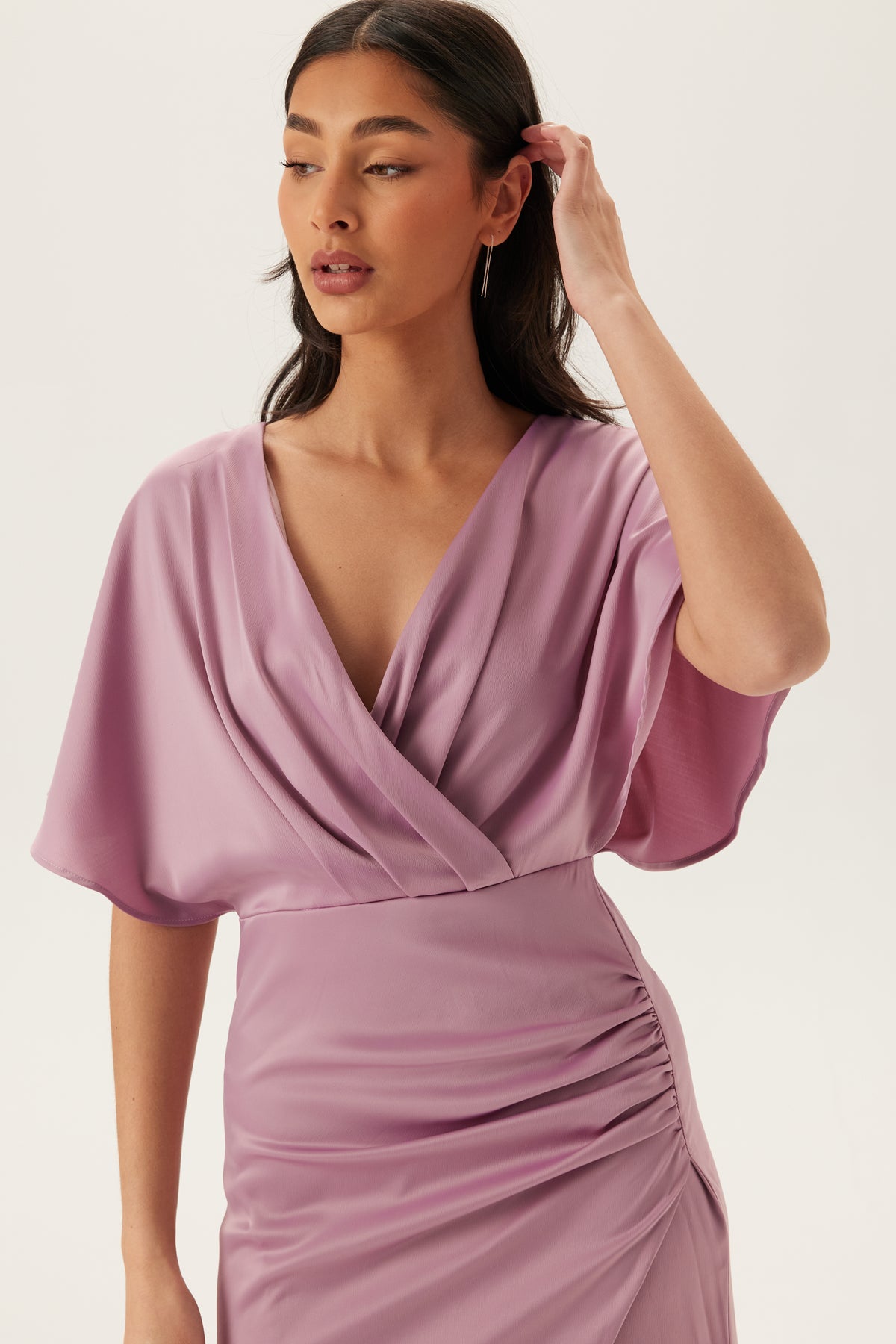 Bubbleroom occasion - Bubbleroom Occasion - Wrap Satin Gown Pink