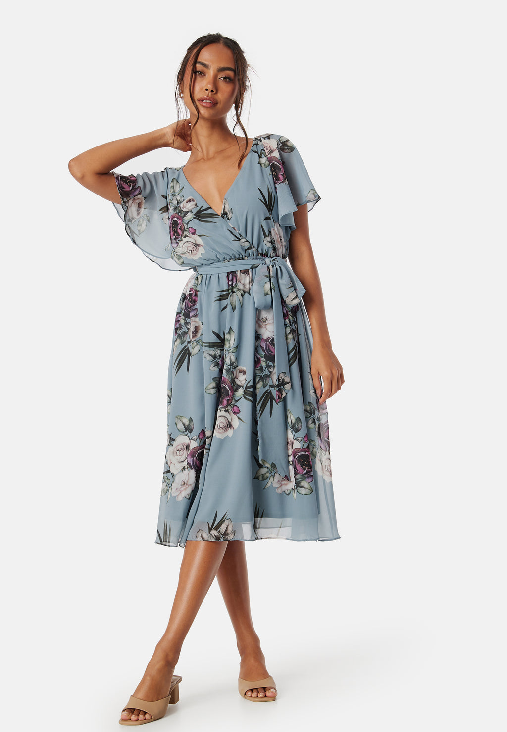 Flutter Floral Midi Dress – Bubbleroom